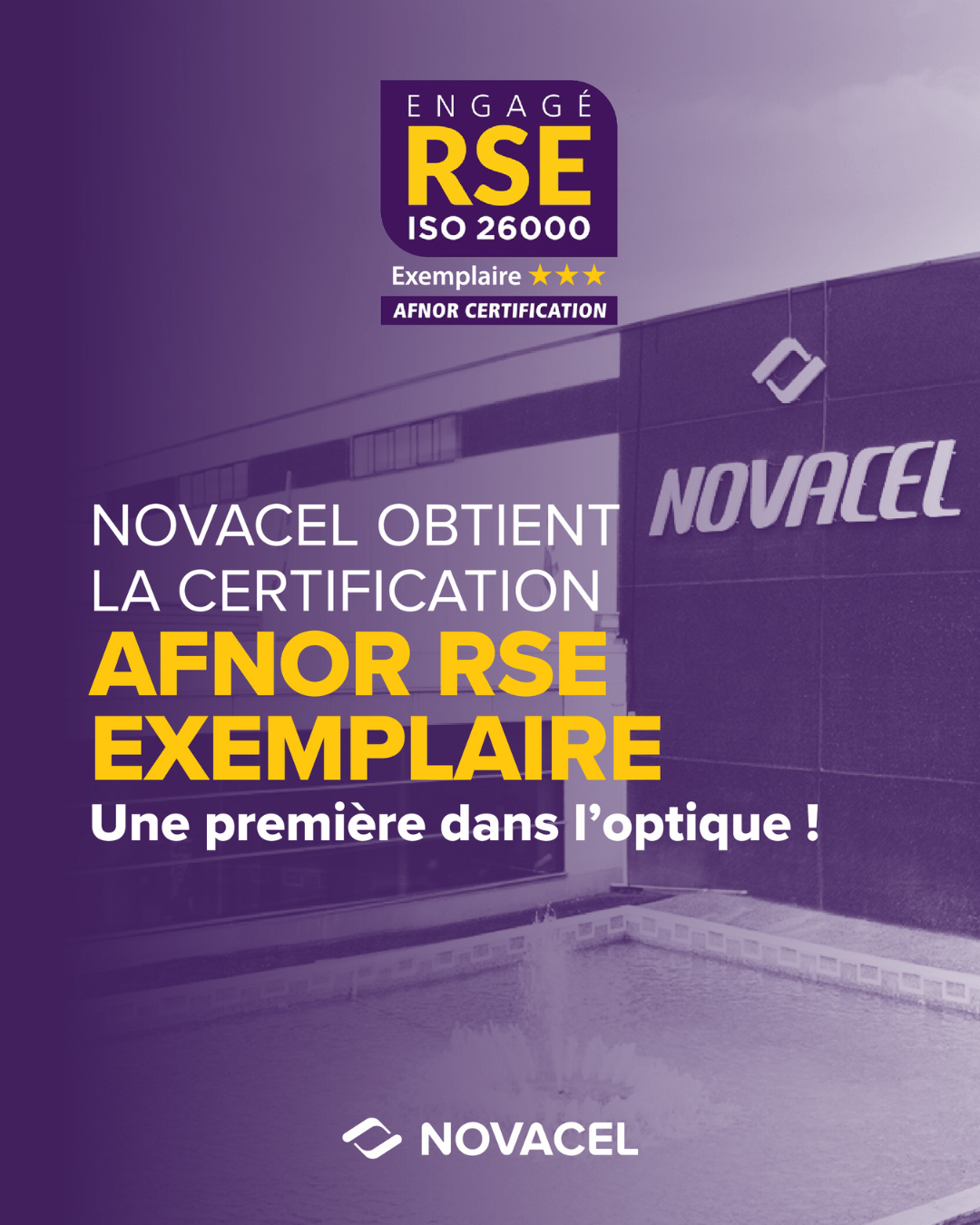 Novacel certifié Engagé RSE – Niveau Exemplaire – 🇫🇷 Novacel Optical Novacel certifié Engagé RSE – Niveau Exemplaire – 🇫🇷 Novacel Optical